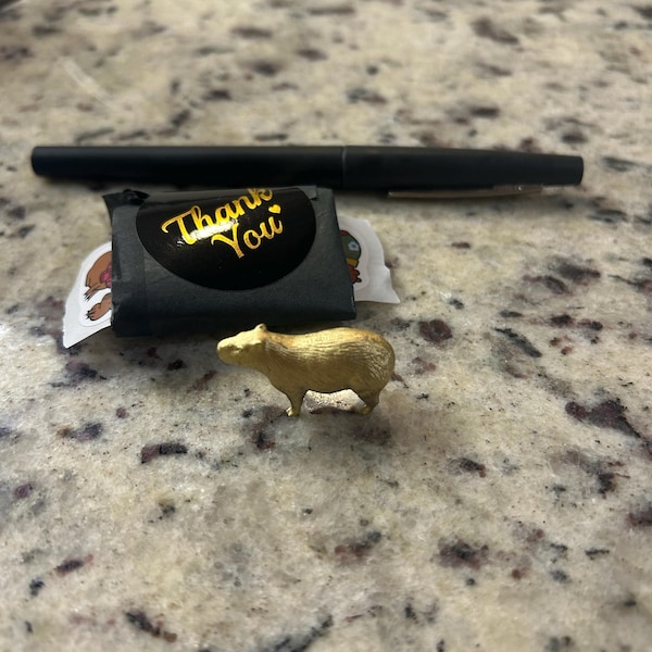 Chick Gold 3D Printed Chicken Peep Bird Baby Miniature Mini Figure Figurine Gift Desk Cute Meme ...