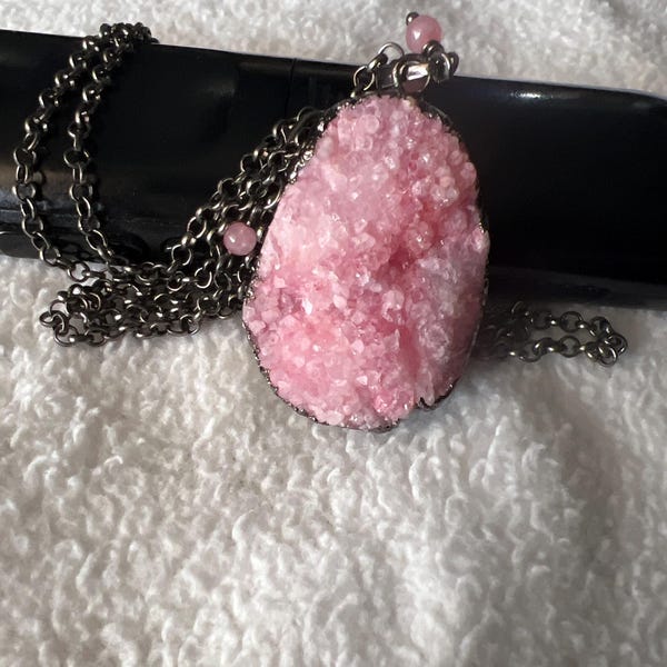Lodolite Pendant, Phantom Quartz Pendant, Pink Lodolite, Gemstone ...