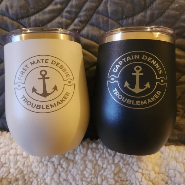 Pontoon Boat Gifts Pontoon Accessories Pontoon Captain Wine Tumbler ...
