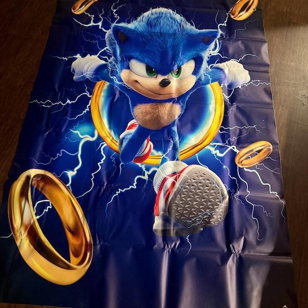 Custom Sonic-inspired Backdrop for Parties Personalized Photo Booth ...