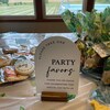Party Favors Arch Table Sign, Party Favors Sign, Modern Script Acrylic ...