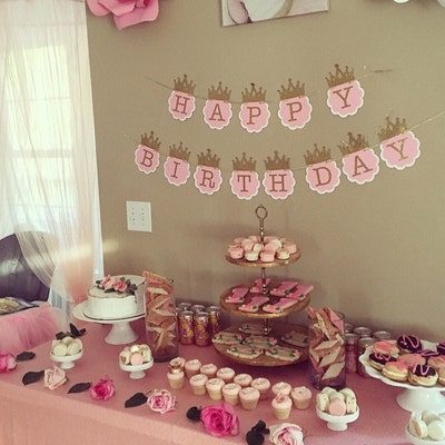 Princess Birthday Decorations. Princess Birthday Banner. Princess ...