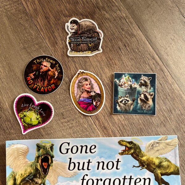 Funny T-rex Memorial Bumper Sticker - RIP Dinosaur Car Decal - Etsy