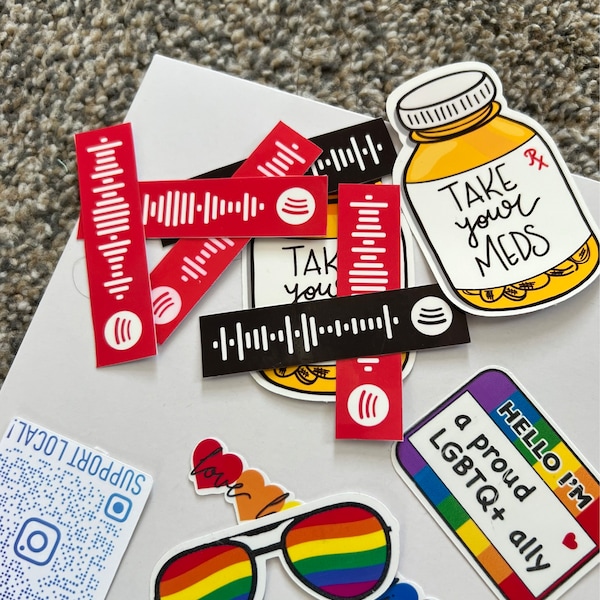 Custom Spotify Song Code Sticker, Laptop Stickers,personalized ...