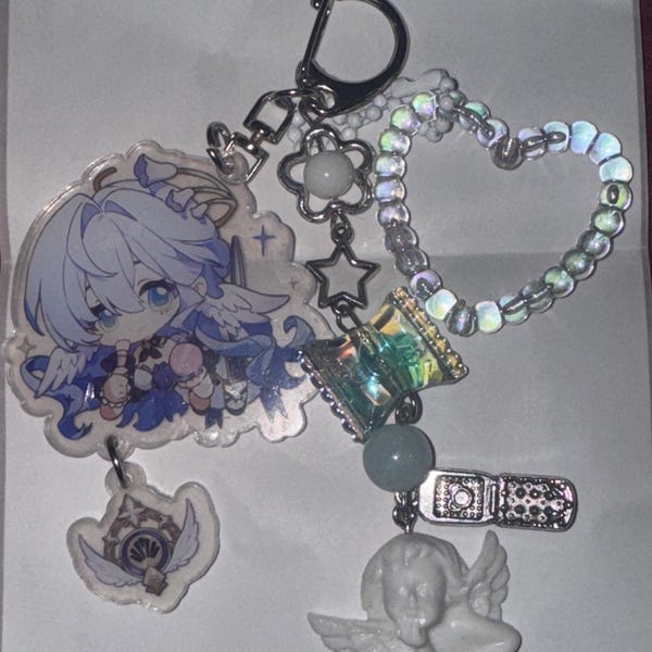 Homura and Madoka Inspired Phone Charms / Beaded Jewelry / Beaded ...