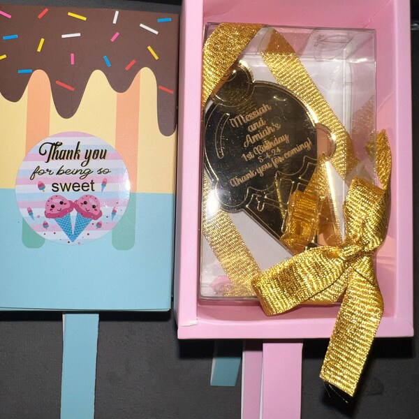 Ice Cream Cone Magnets, Personalized Birthday Favors, Personalized ...