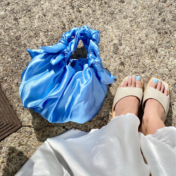 Scrunchie Satin Small Evening Bag |+25 Colors |wedding Purse Bag ...