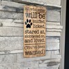 Dog Lover Wood Sign, Wood Sign, Square Dog Signs, Pet Lover Sign ...