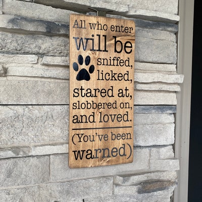 Dog Lover Wood Sign, Wood Sign, Humorous Pet Sign, Pet Lover Sign ...