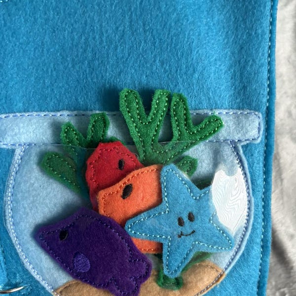 Toddler Quiet Book Page - Build Your Own Felt Quiet Book - Fish Bowl ...