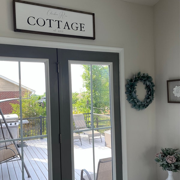 Personalized Welcome to the Cottage Sign, Custom Wood Sign, Sign for ...