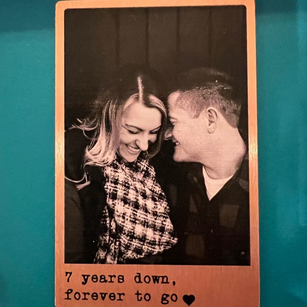 Personalised Solid Copper Wallet Photo Card, Wallet Insert, Wallet Card ...