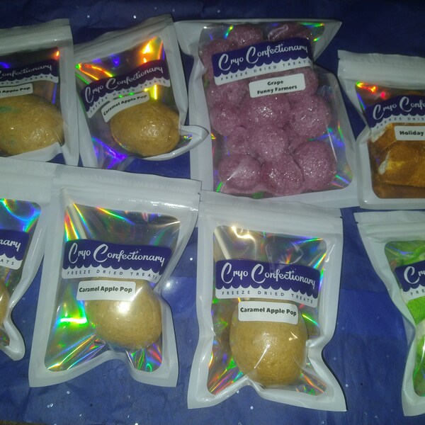 Freeze Dried Blue Raspberry Taffy Puffs Freeze Dried Salt Water Taffy ...