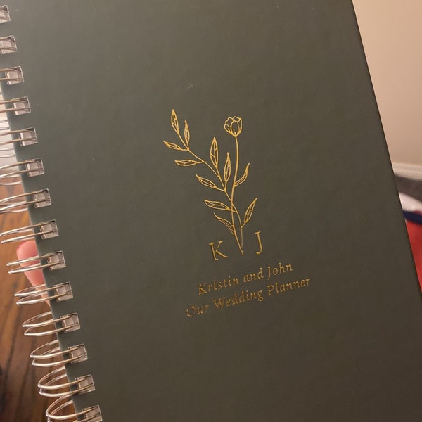 Floral Wedding Planner Book / Beige Monogram Custom Wedding Planner ...