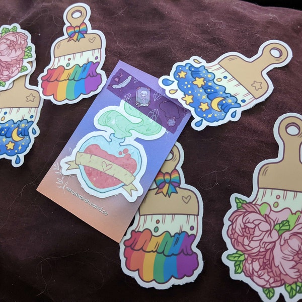 HOLOGRAPHIC Messy Artist Vinyl Sticker, Art Meme Cute Bird Animal ...