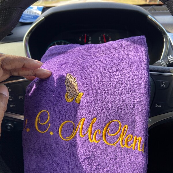 Personalized Embroidered Pastors Towels With Praying Hands, Clergy ...