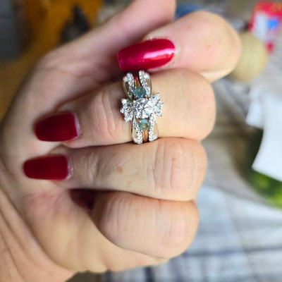 Rainbow Gemstone Eternity Band, Multi Gemstone Ring, 14k Gold Rainbow ...