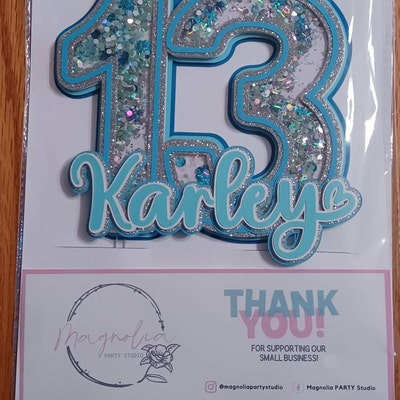 13th Birthday Cake Topper/thirteen Age Number Cake Topper/ 13th Cake ...