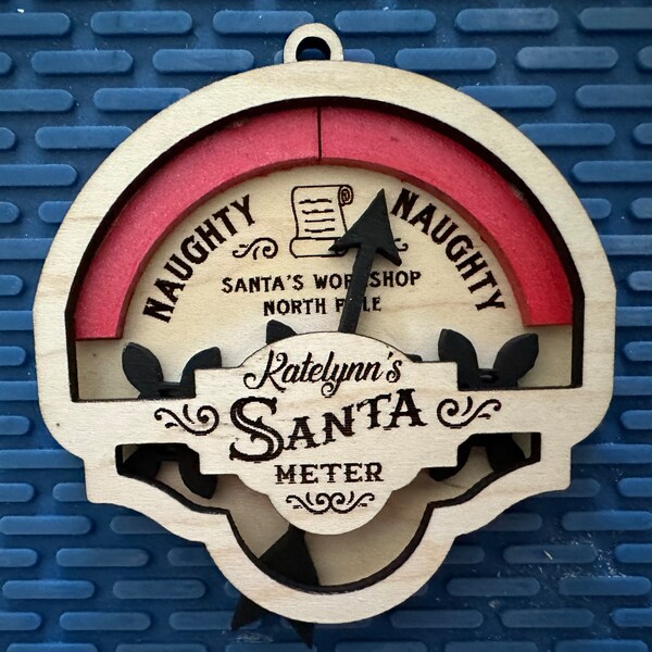 SANTA METER Ornament Customizable SVG - Laser Cut Files for Glowforge ...
