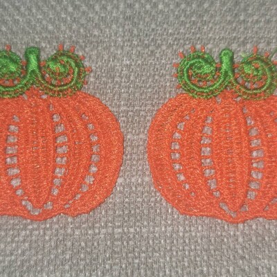 Autumn Pumpkin Machine Embroidery Design Embroidered Pumpkin - Etsy