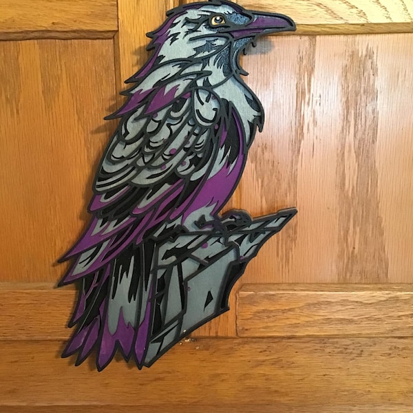 Raven Multilayer SVG,3D Mandala,laser Cut,paper Cut File,diy,plywood ...
