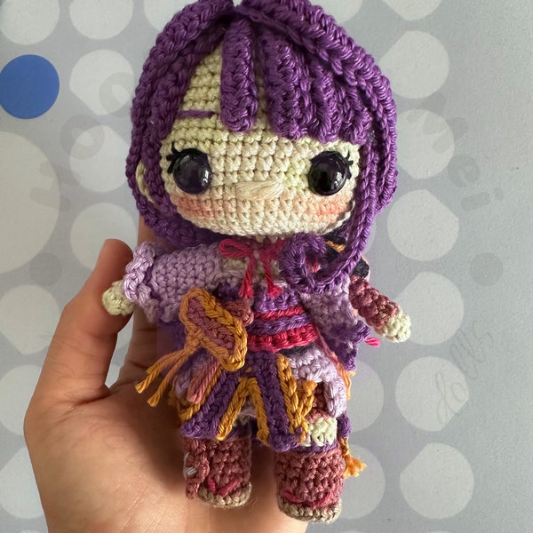 Crochet PDF Pattern: "raiden Shogun" Chibi Amigurumi (english, Spanish ...