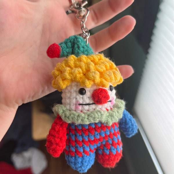 Clown Crochet Keychain, Cute Clown Keychain, Fun Gifts, Cute Gifts ...