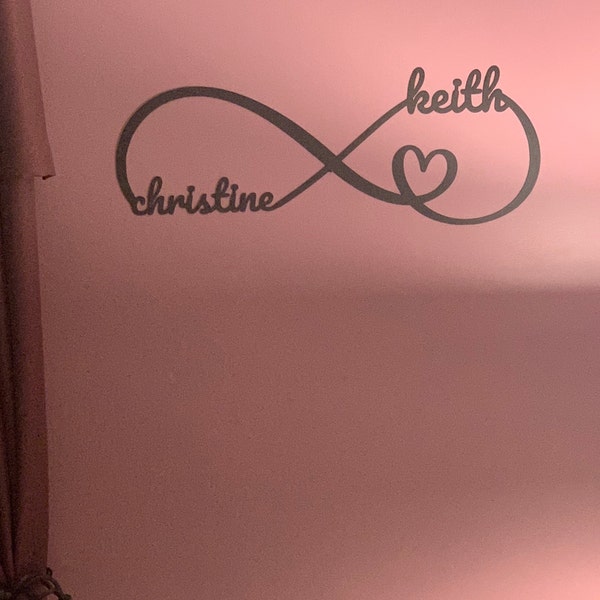 Personalized Metal Infinity Sign, Anniversary Gift, Newly Engaged Gift ...