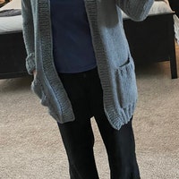 My Comfiest Cardigan Knitting Pattern, Easy Knitting Pattern Cardigan ...