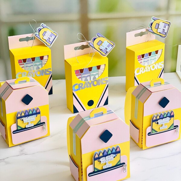 Crayon Box Template - 3D Crayon Box Template - Crayon Box Favor Box ...