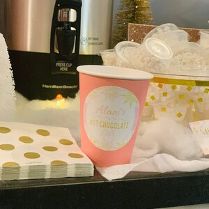 Hot Cocoa Cup Stickers, Hot Chocolate Bar Labels - Etsy