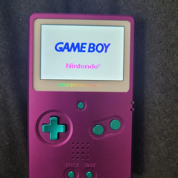 Black on Black Boxy Pixel Metal Gameboy Advance GBA Unhinged SP ...