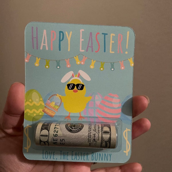 Easter Money Card, Easter Basket Stuffer, Happy Easter Money Holder ...
