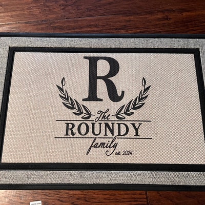 Happy Camper Vibes / Housewarming Gift / Family Name Doormat ...