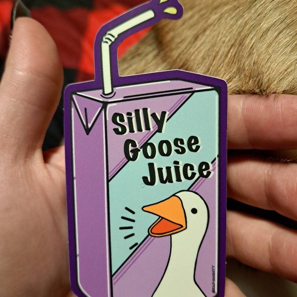 Silly Goose Juice Sticker - Etsy