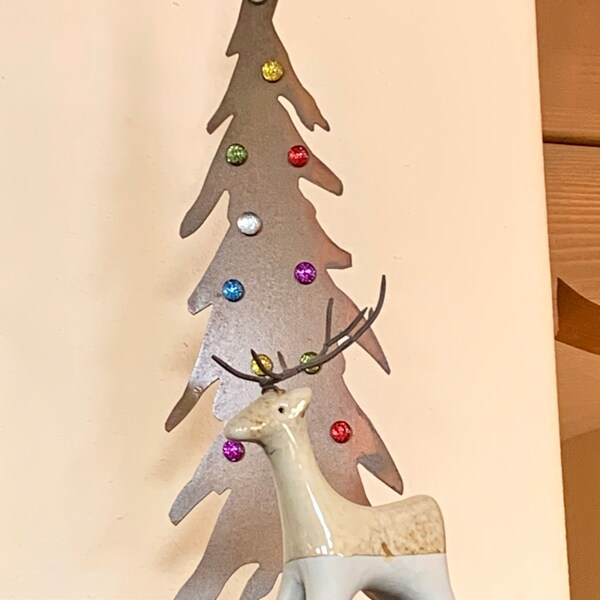 Rainbow Glitter Mini Magnets // Set of 6 - 12mm Heart-shaped Glass ...