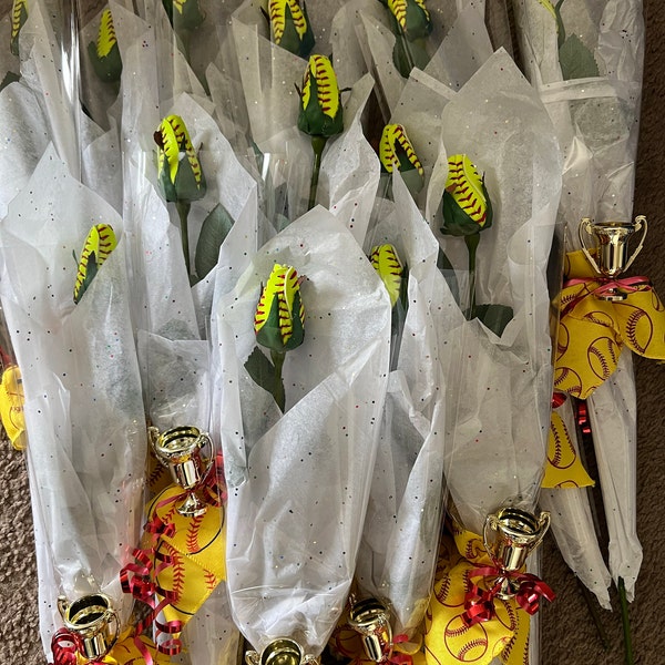 Softball Sport Buds Roses - Etsy