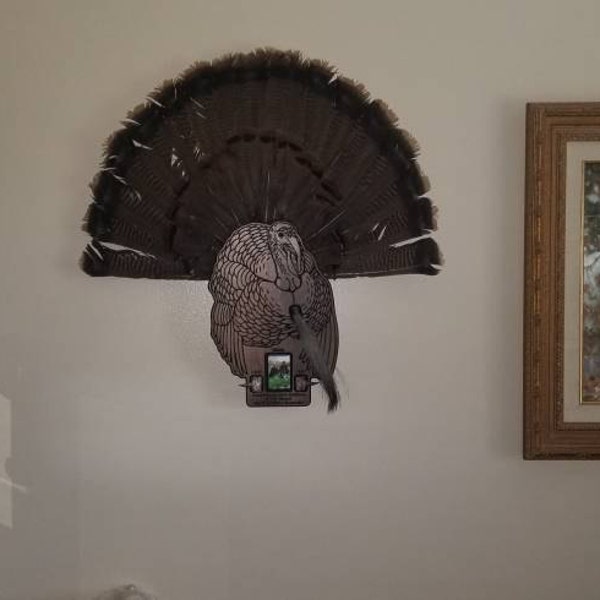 Custom Turkey Plaque Tail Mount, Personalized, Unique Fan, Beard, and ...