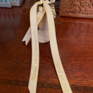 3/8 Gold Edged Printed Favor Ribbons Custom Print Ribbons Personalized ...