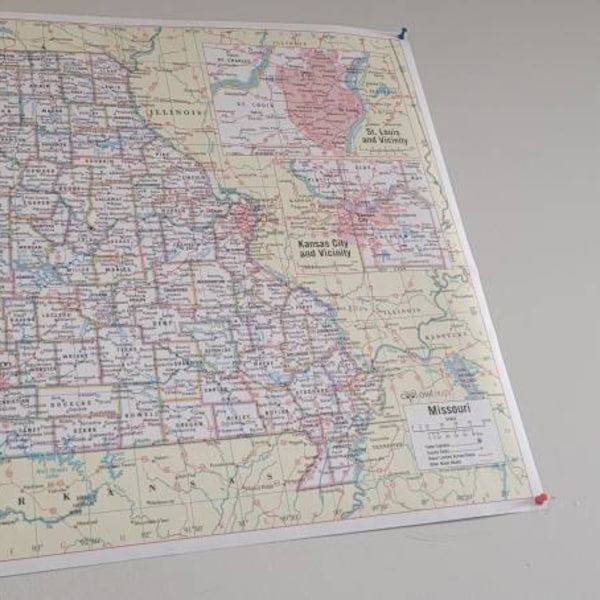 Wyoming State Wall Map Large Print Poster - 32"wx24"h - Etsy