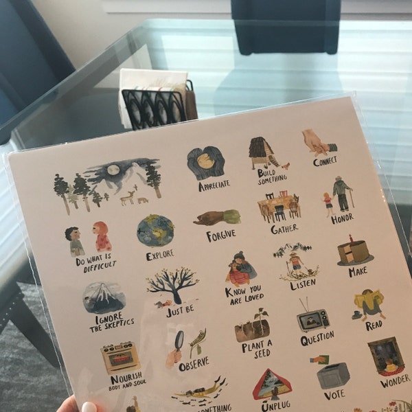 Abcs of Life Print, ABC Art Poster, Alphabet Print, Wall Art, Baby ...