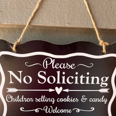 Make Your Own Custom Porch Sign, Custom Made No Soliciting Sign, Design ...