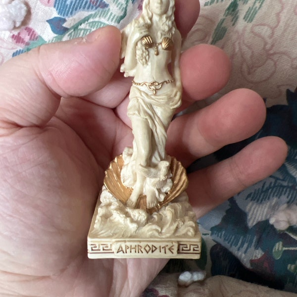 Vintage Aphrodite Mini Statue - Small Hand-painted Ancient Greek ...