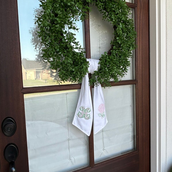 Wreath Sash - Summer Sash, Hydrangeas New Home Customized , Bridesmaids ...