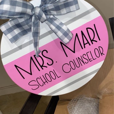 Teacher Classroom Door Sign Back to School Teacher Gift Teacher Welcome ...