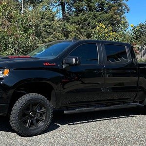 2007-2018 Chevy Silverado 1500 Emblem Overlay Decal Letters BLACK Set ...