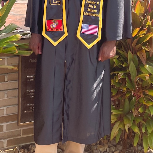 Custom College Graduation Sash, Personalized Graduation Stole, Custom ...