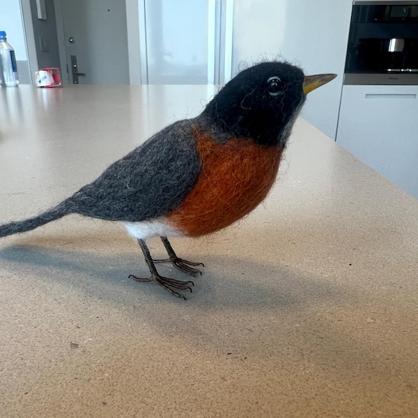 Needle Felted Polar Bear. Fiber Art, Handmade, Forest Animal.(made to ...