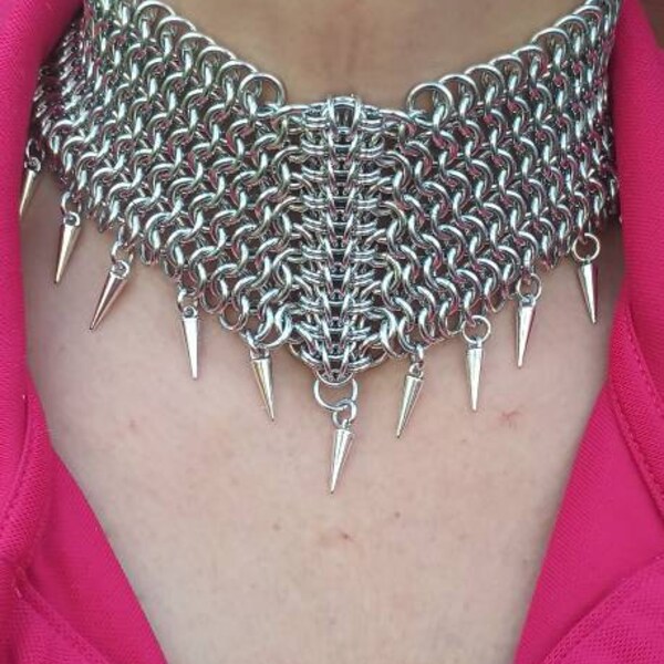 Spiked Byzantine Chainmail Earrings: Gothic Double O Design for Edgy ...