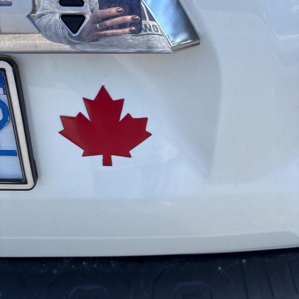 Red Maple Leaf Car Magnet: Weatherproof Canada Auto Decal - Etsy